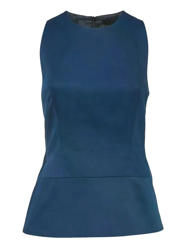 Victoria Beckham Sleeveless Peplum Top - Blue