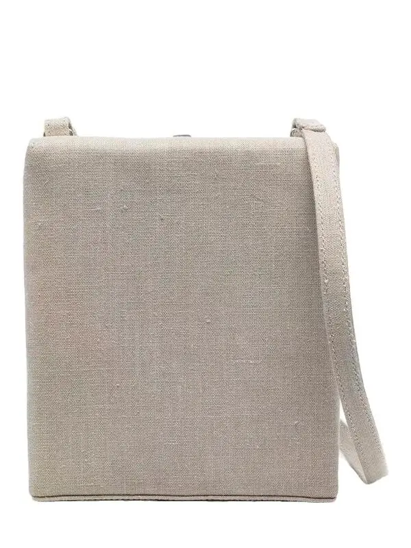 Giorgio Armani 2000s Linen Box Crossbody Bag - Neutrals