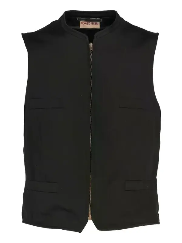 ROMEO GIGLI 1990s Zip-up Waistcoat - Black