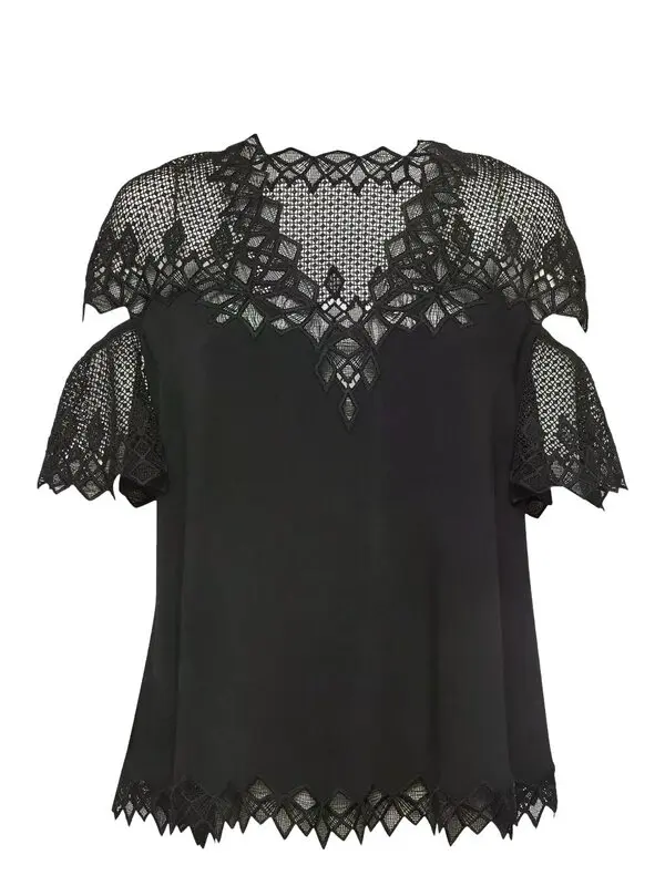 Simkhai Lace-insert Top - Black