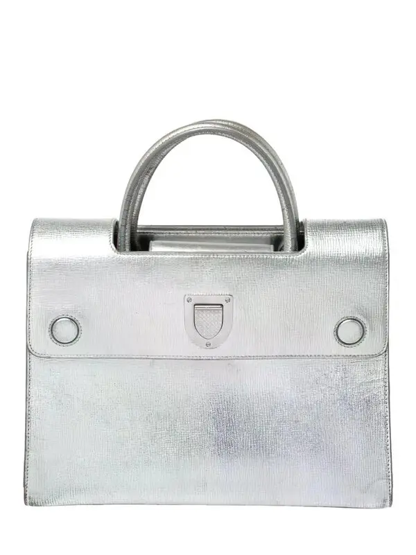 Dior Diorever Leather Tote Bag - Silver
