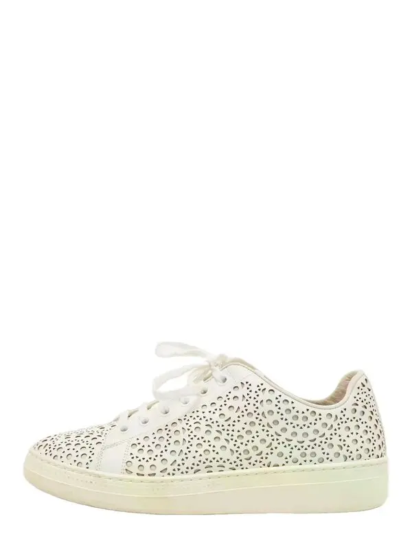Alaïa Laser-cut Low-top Sneakers - White