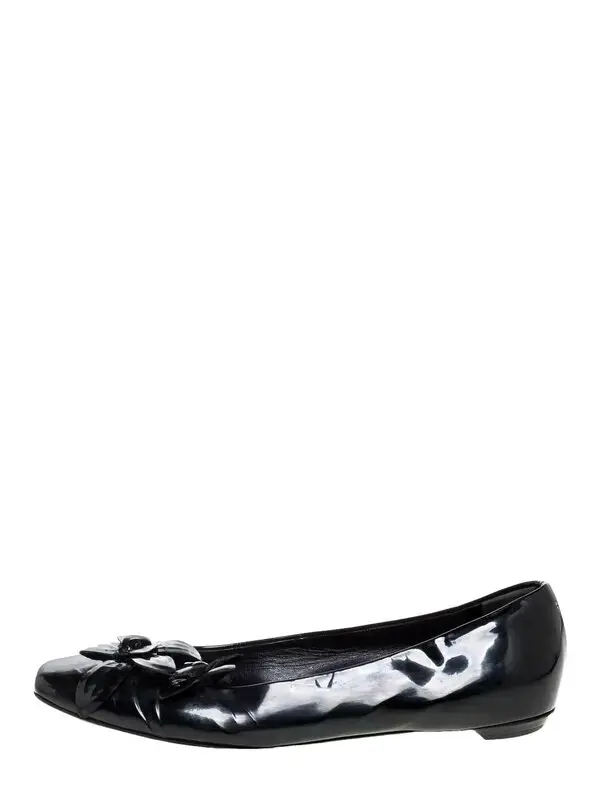 Gucci Leather Ballet Flats - Black