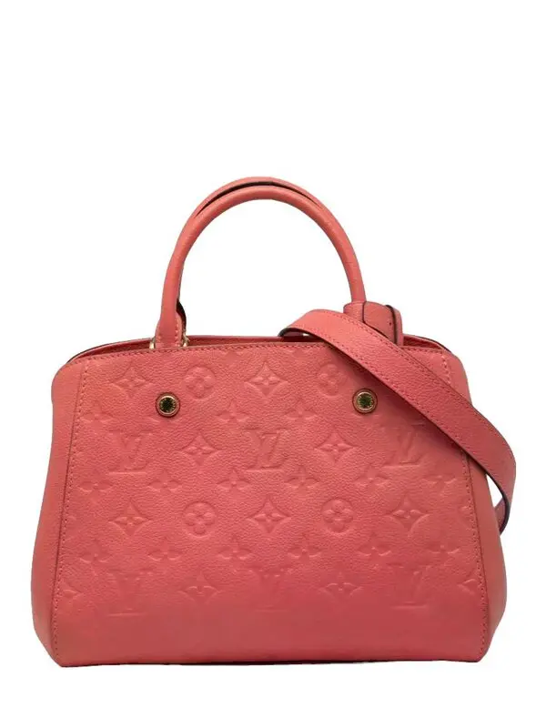 LOUIS VUITTON 2016 Monogram Empreinte Montaigne Bb Satchel - Pink