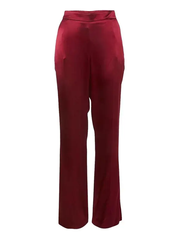 Oscar De La Renta Satin Trousers - Red
