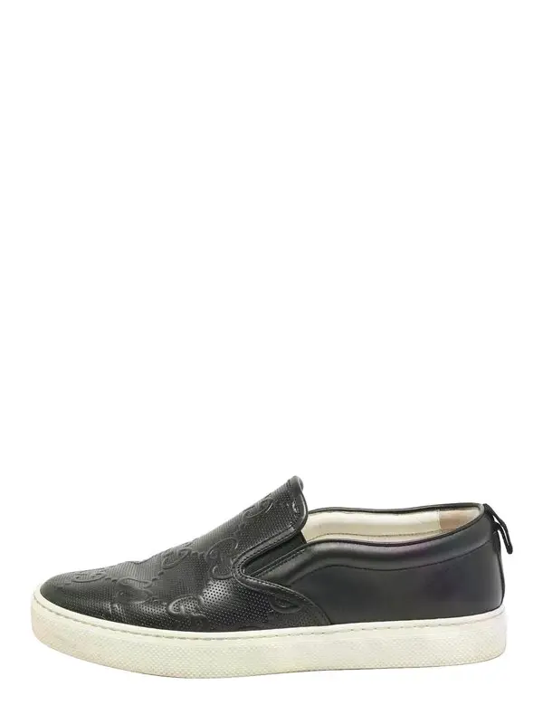 Gucci Leather Slip-on Sneakers - Black