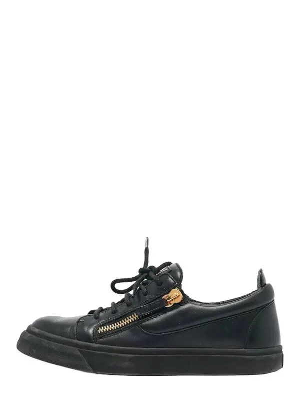 GIUSEPPE ZANOTTI Leather Sneakers - Black