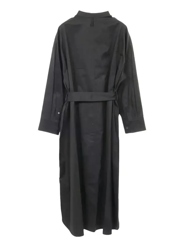 Hermès 2010s Stand-collar Shirt Dress - Black