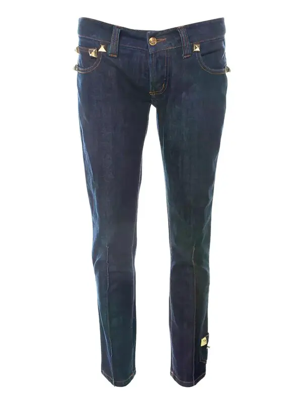 Philipp Plein Stud-embellished Denim Jeans - Blue