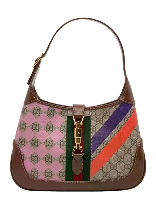 Gucci Gg Supreme Jackie 1961 Crossbody Bag - Brown