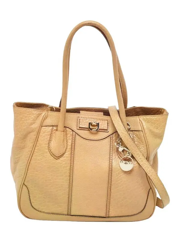 Dkny Pebbled-leather Tote Bag - Neutrals