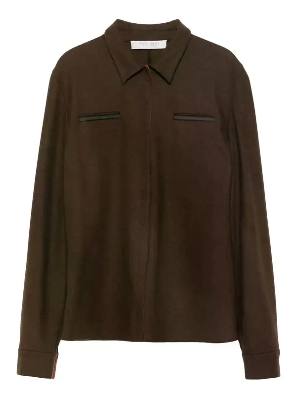 Miu Miu 1990s Long Sleeve Shirt - Brown