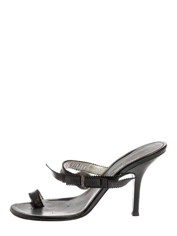 Roberto Cavalli 100mm Toe-ring Sandals - Black