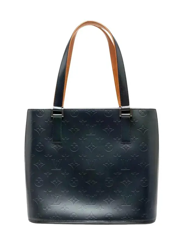 LOUIS VUITTON 2002 Monogram Mat Stockton Tote Bag - Blue
