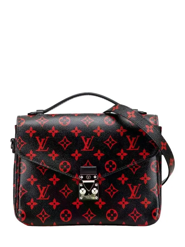 LOUIS VUITTON Monogram Infrarouge Pochette Metis Satchel - Black