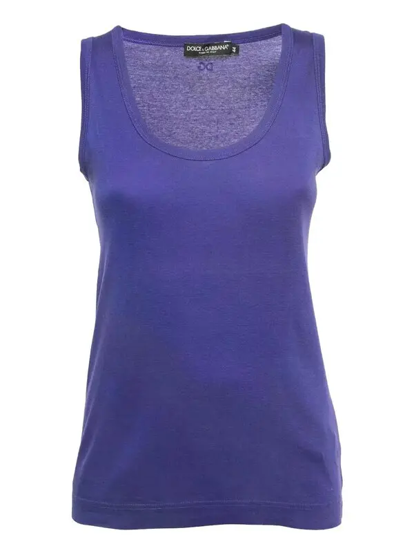 Dolce & Gabbana Cotton Tank Top - Purple