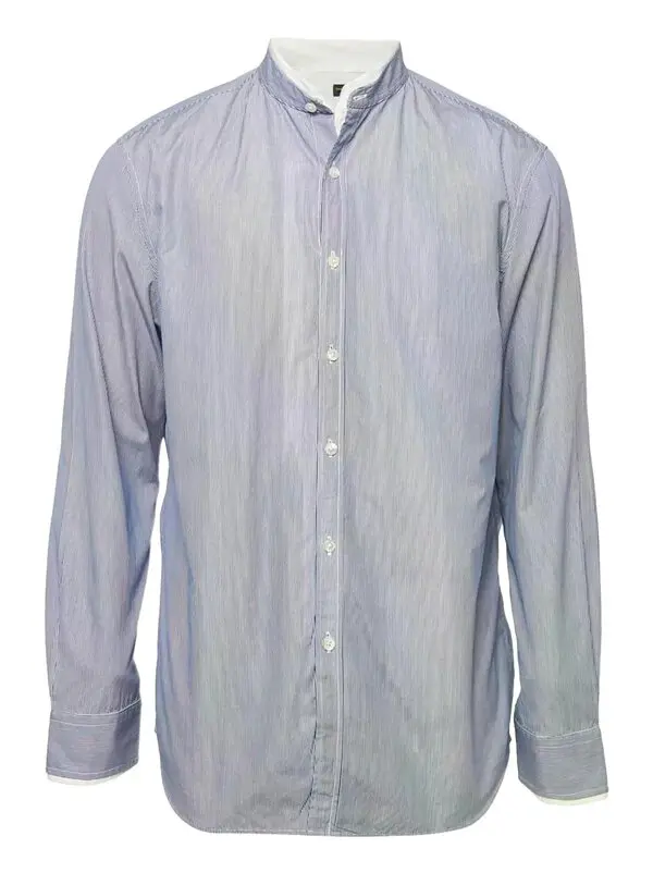 Shanghai Tang Striped Cotton Shirt - Blue