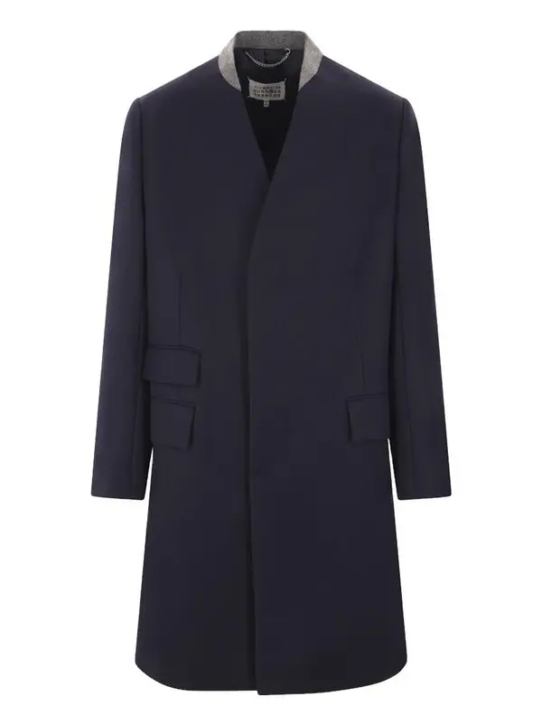 MAISON MARGIELA Single-breasted Coat - Blue