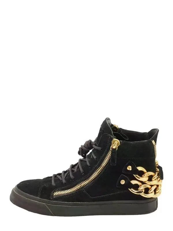 GIUSEPPE ZANOTTI Suede High-top Sneakers - Black