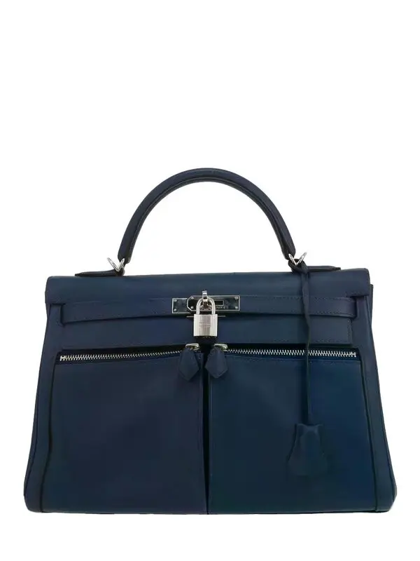 Hermès 2010 Kelly Lakis Tote Bag - Blue