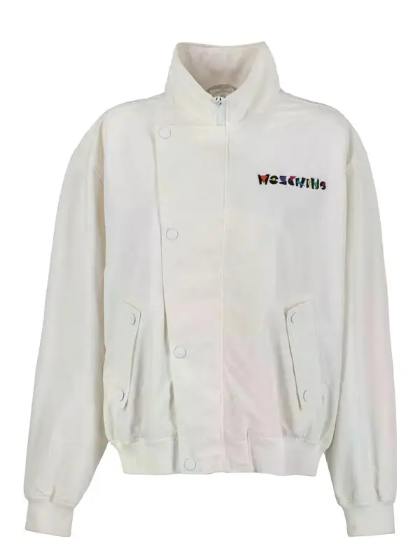 Moschino 2021 Logo-appliqué Bomber Jacket - White