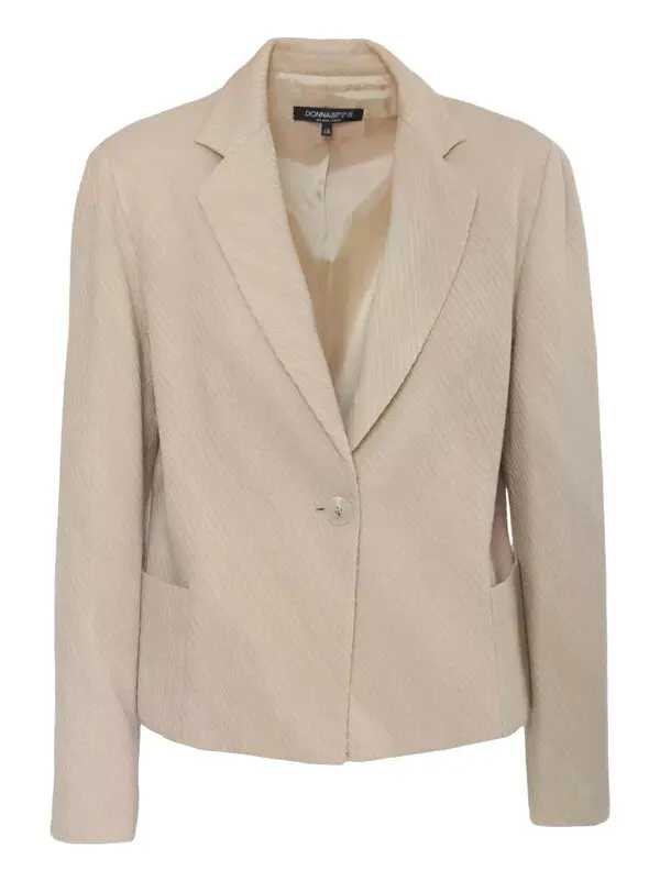 DONNA ERRE Single-breasted Blazer - Neutrals