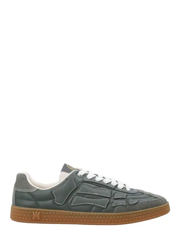Amiri Pacific Bones Leather Sneakers - Dark Sage