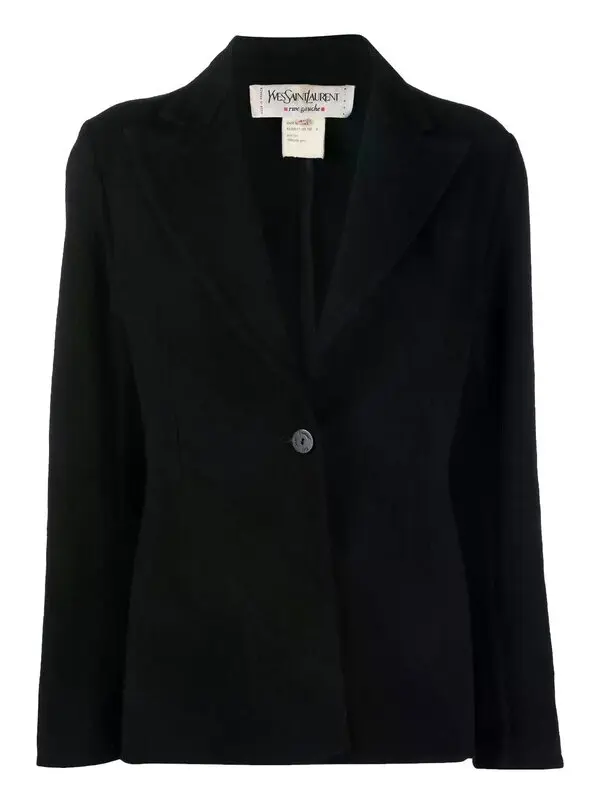 Saint Laurent Peak-lapel Single-breasted Jacket - Black