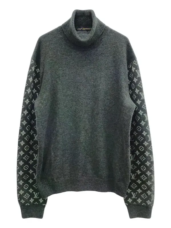 LOUIS VUITTON 2010s Turtleneck Wool Sweater - Grey