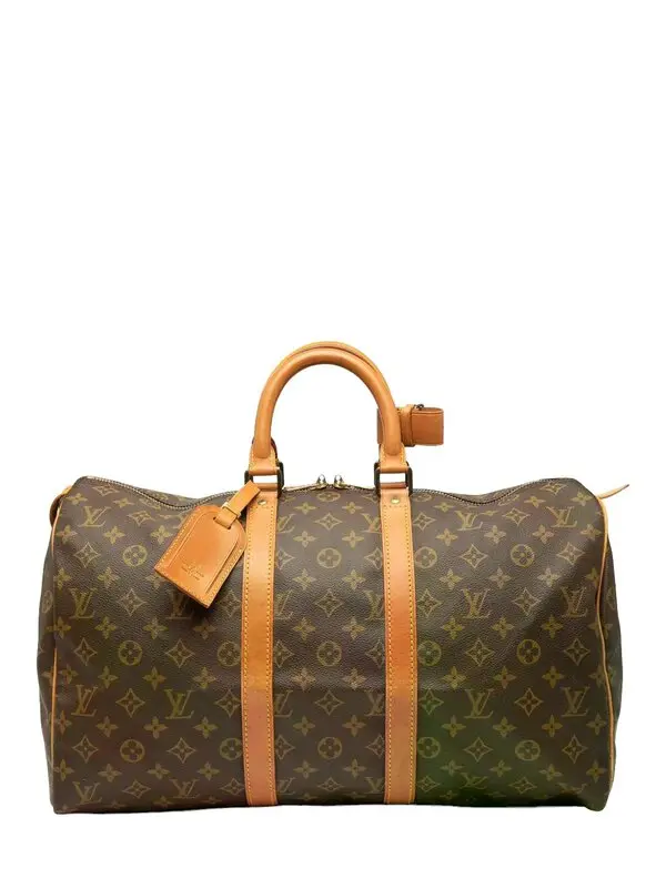LOUIS VUITTON 1987 Monogram Keepall 45 Travel Bag - Brown