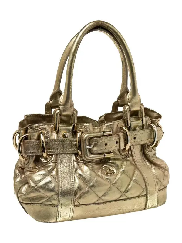 Burberry Beaton Quilted Tote Bag - Gold