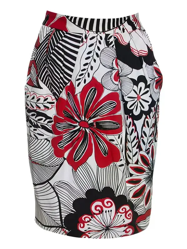 Dolce & Gabbana Floral-print Midi Skirt - Red