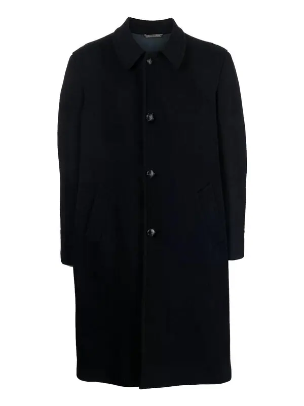 A.N.G.E.L.O. VINTAGE CULT 1990s Single-breasted Virgin Wool Coat - Blue