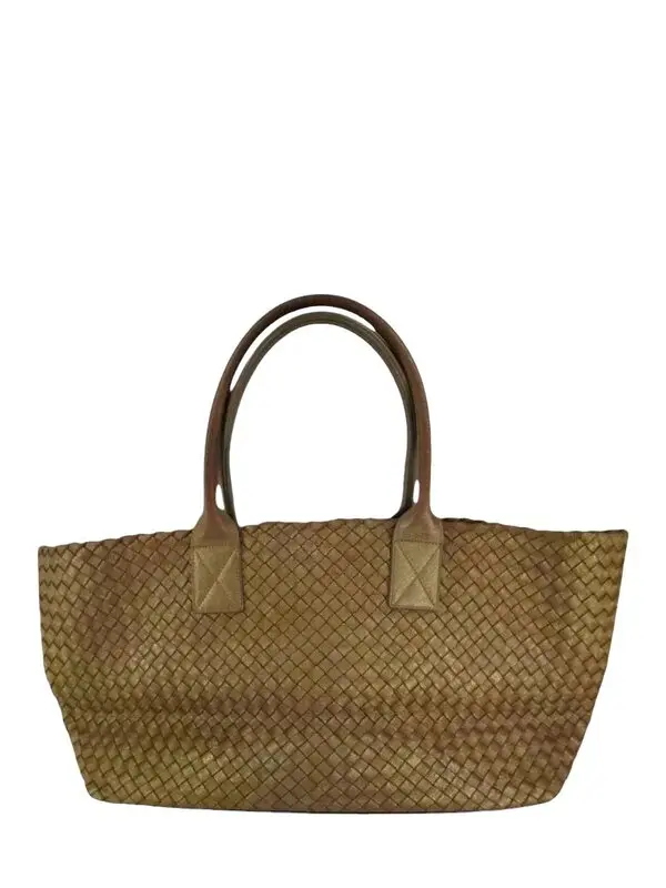 Bottega Veneta Limited Edition Woven Cabat Tote Bag - Brown