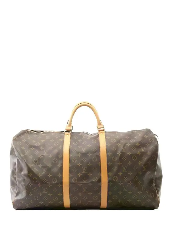 LOUIS VUITTON 1997 Keepall 60 Monogram Luggage Bag - Brown