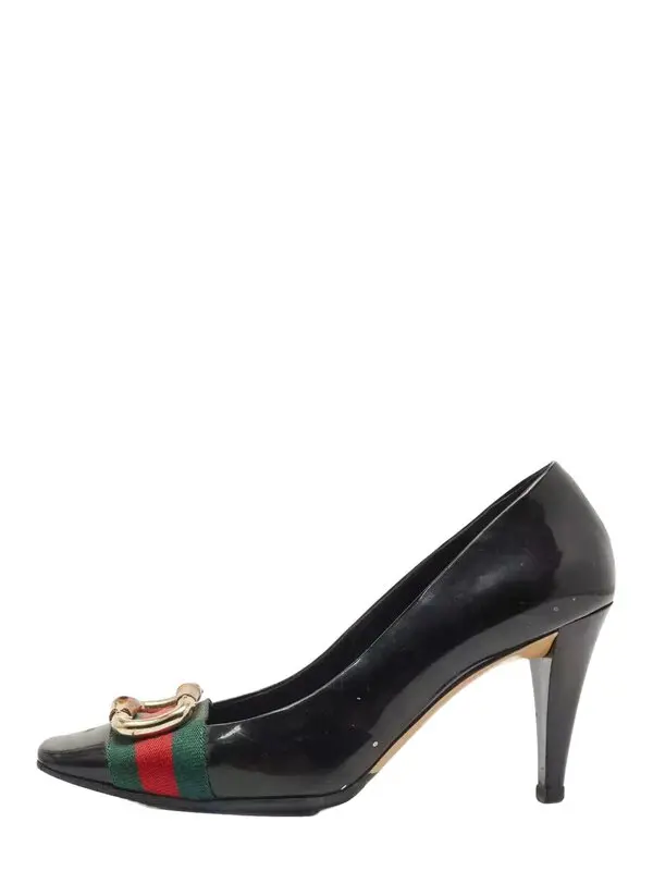 Gucci 85mm Leather Pumps - Black