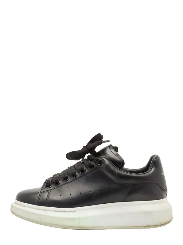 Alexander McQueen Oversized Leather Sneakers - Black