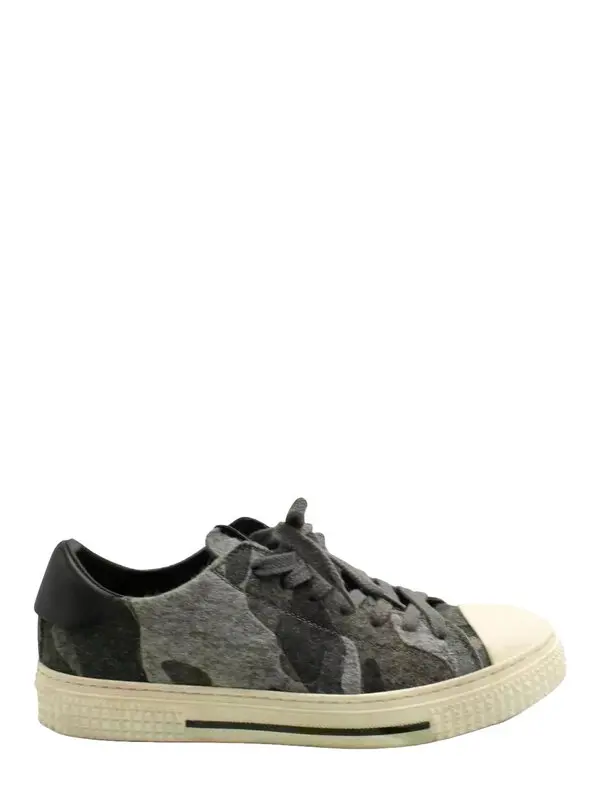 Valentino Garavani Camouflage-print Cap-toe Sneakers - Grey