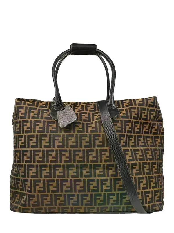 Fendi 1990-2000s Zucca Pattern Tote Bag - Black