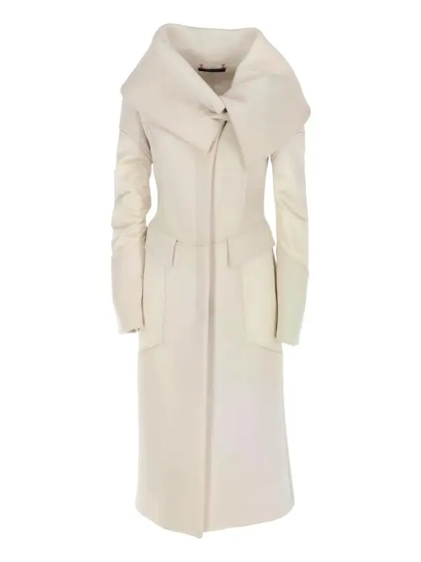 Gucci 2000s Oversize-collar Long Coat - White
