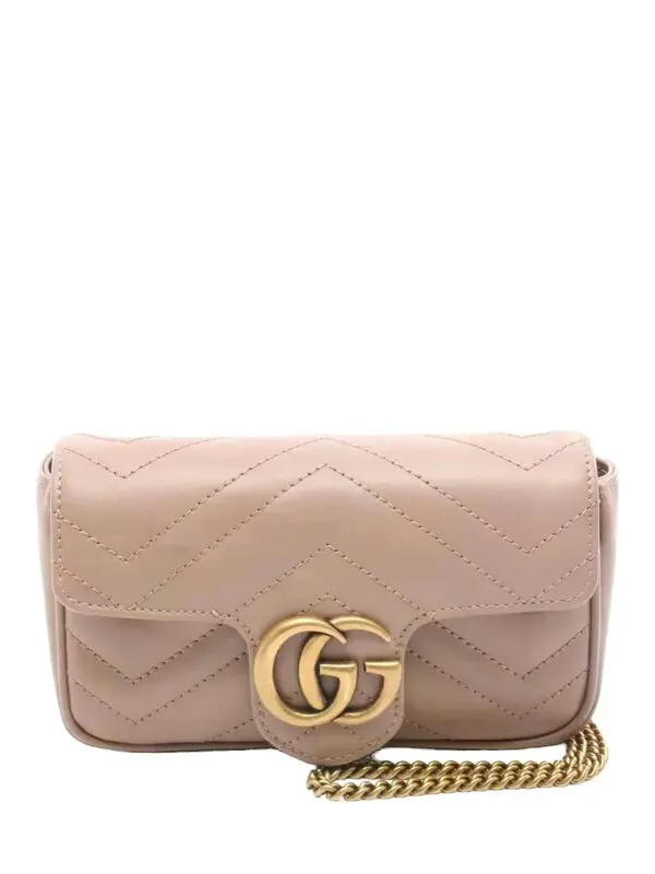 Gucci Mini Gg Marmont Shoulder Bag - Pink