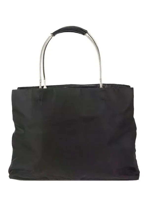 Prada 2010s Triangle-logo Tote Bag - Black