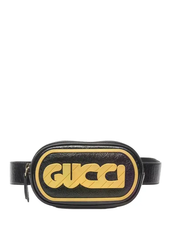 Gucci 2010s Game Logo-patch Belt Bag - Black