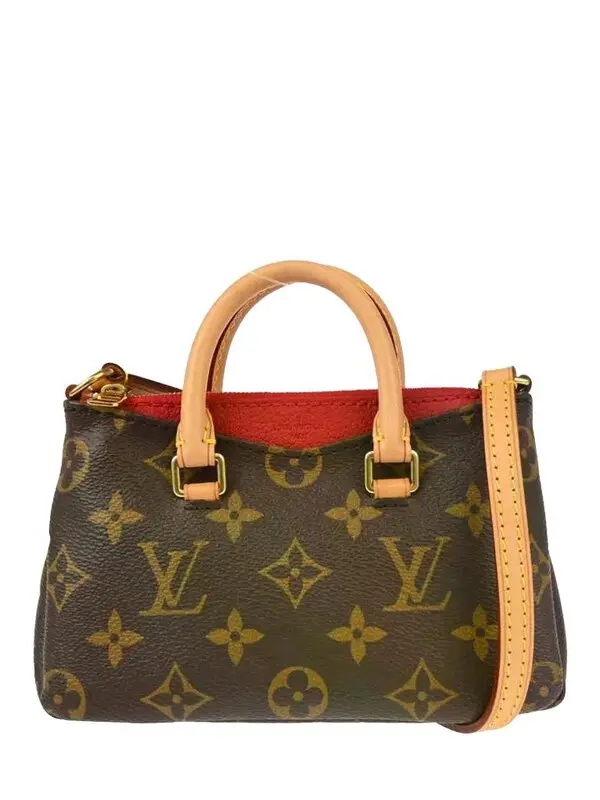 LOUIS VUITTON 2015 Nano Pallas Crossbody Bag - Brown