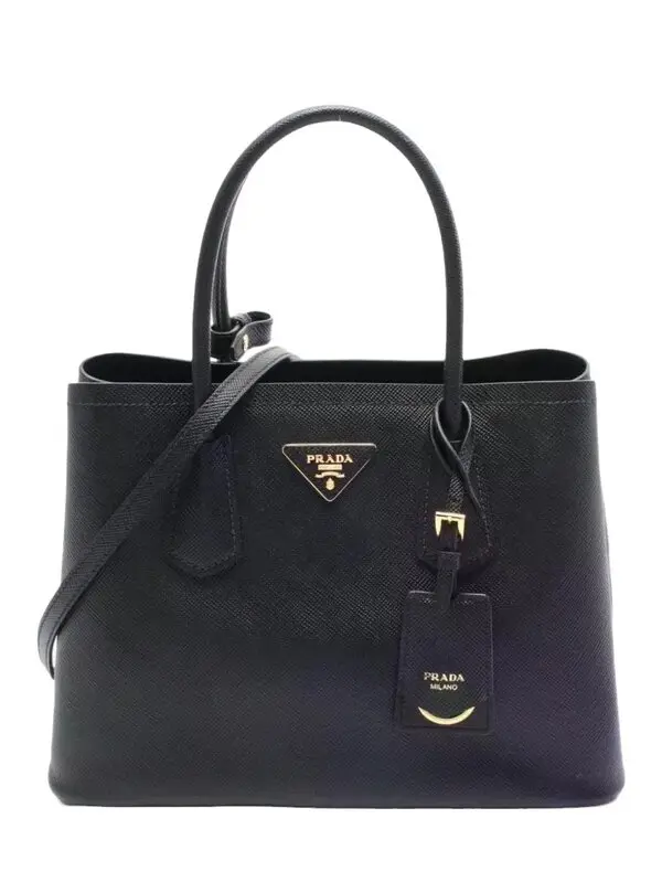 Prada 2020s Saffiano Leather Tote Bag - Black