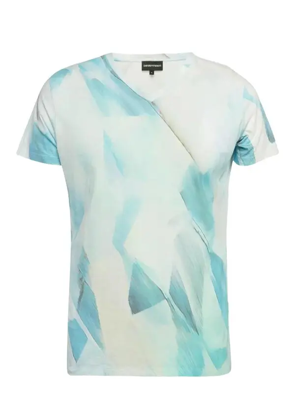 Emporio Armani Abstract-print T-shirt - Blue