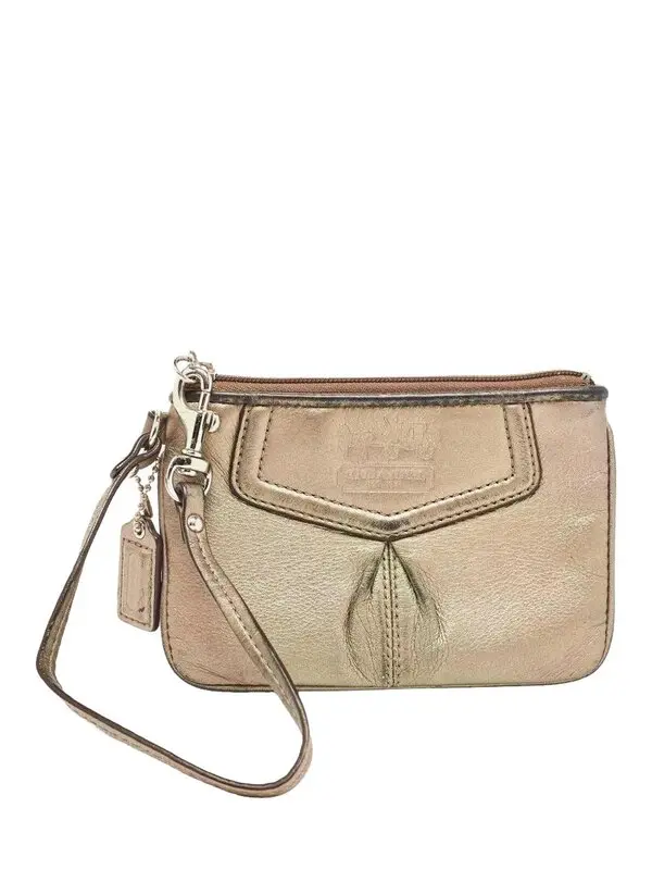 COACH® Metallic Leather Clutch - Gold