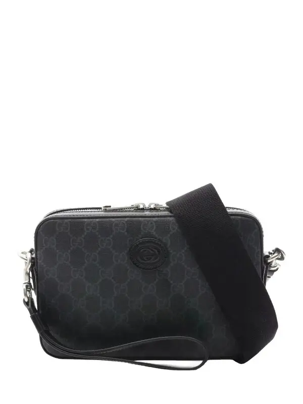 Gucci Gg Supreme Shoulder Bag - Black