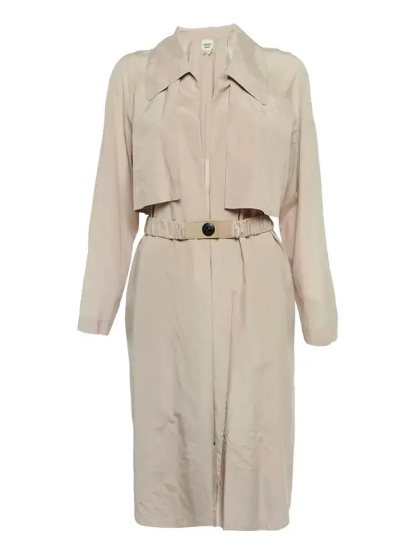 Hermès Silk Belted Coat - Neutrals
