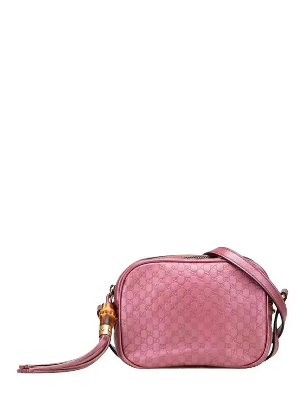 Gucci Metallic Micro Guccissima Disco Camera Bag - Pink
